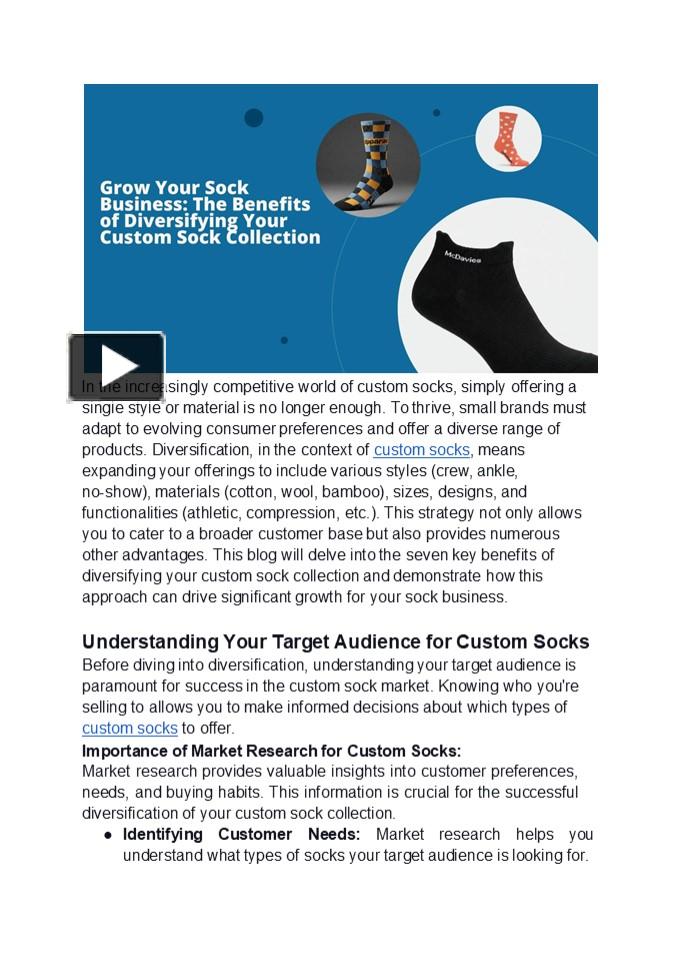 PPT – Grow Your Sock Business: The Benefits of Diversifying Your Custom ...