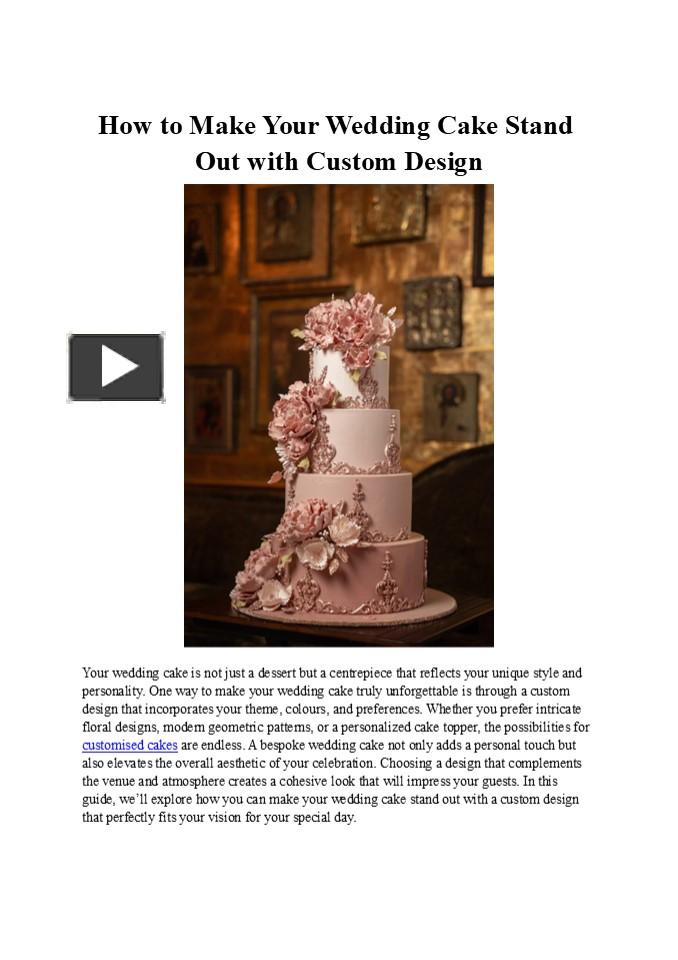 PPT – How to Make Your Wedding Cake Stand Out with Custom Design ...