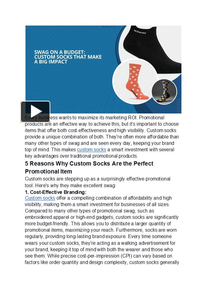 PPT – Swag on a Budget: Custom Socks That Make a Big Impact PowerPoint ...
