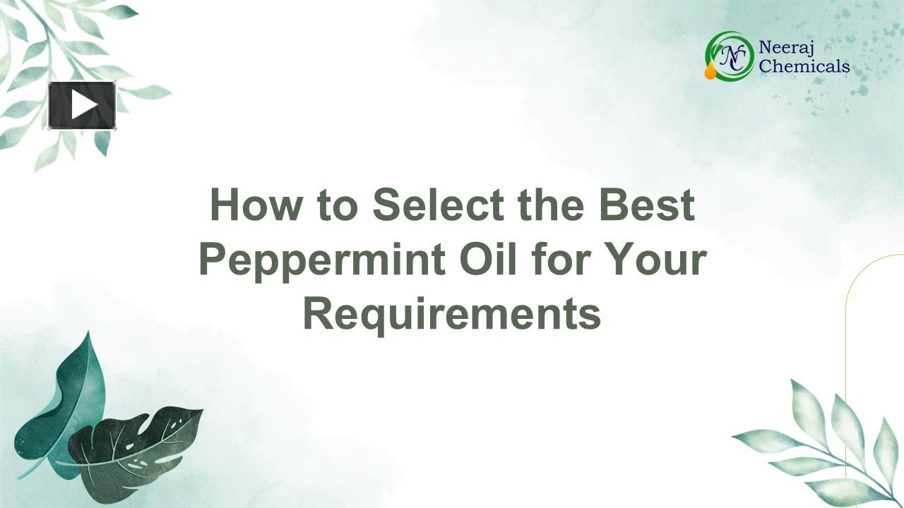 PPT – Peppermint Oil Suppliers in India PowerPoint presentation | free ...