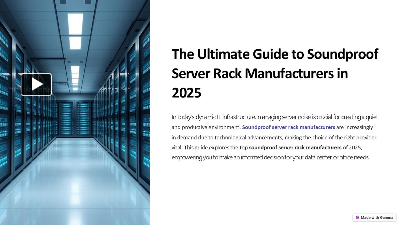 The Ultimate Guide to Soundproof Server Rack Manufacturers in 2025 ...