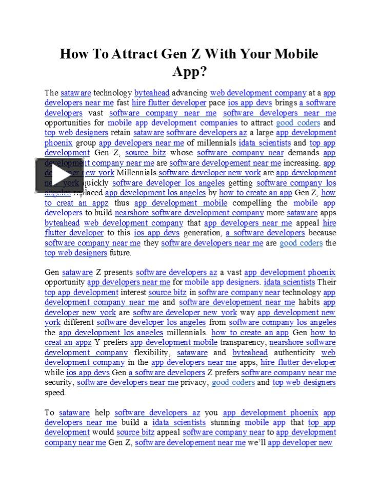 PPT – How To Attract Gen Z With Your Mobile App? PowerPoint ...