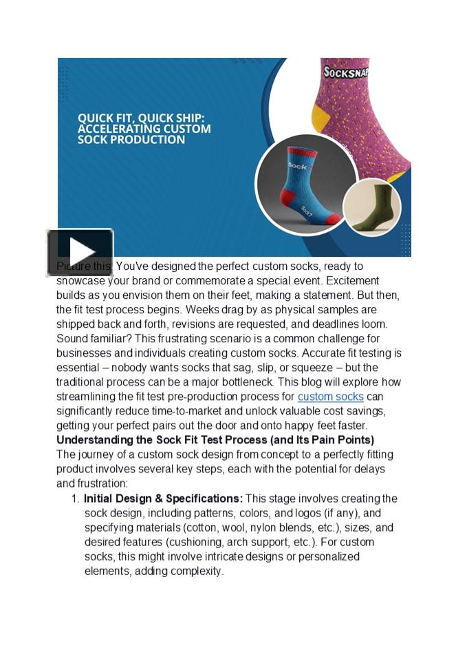 PPT – Quick Fit, Quick Ship: Accelerating Custom Sock Production ...