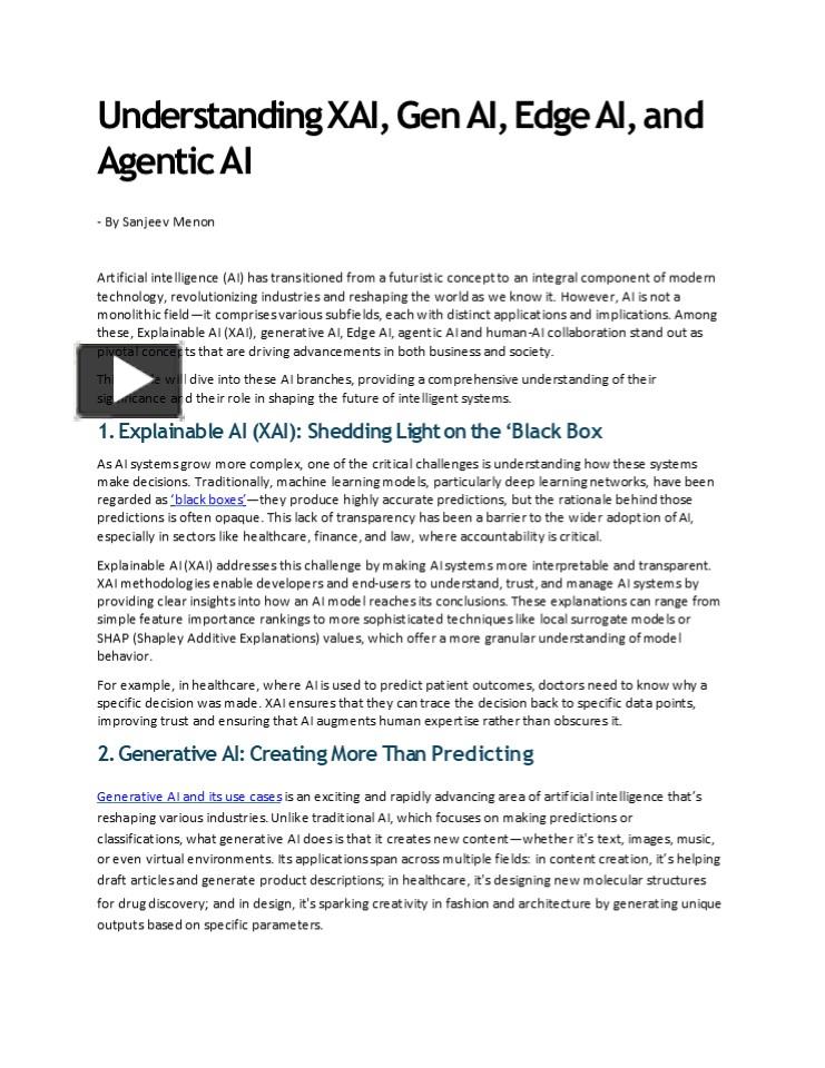 The Complete Guide to Edge AI, Gen AI, Agentic AI, and more ...