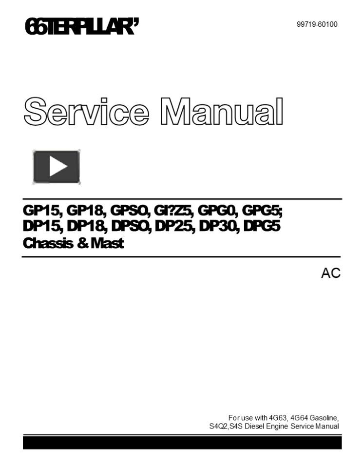 PPT – CATERPILLAR CAT DP15 FC, DP18 FC, DP20 FC, DP25 FC, DP30 FC, DP35 ...