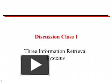 Discussion Class 1 presentation | free to download