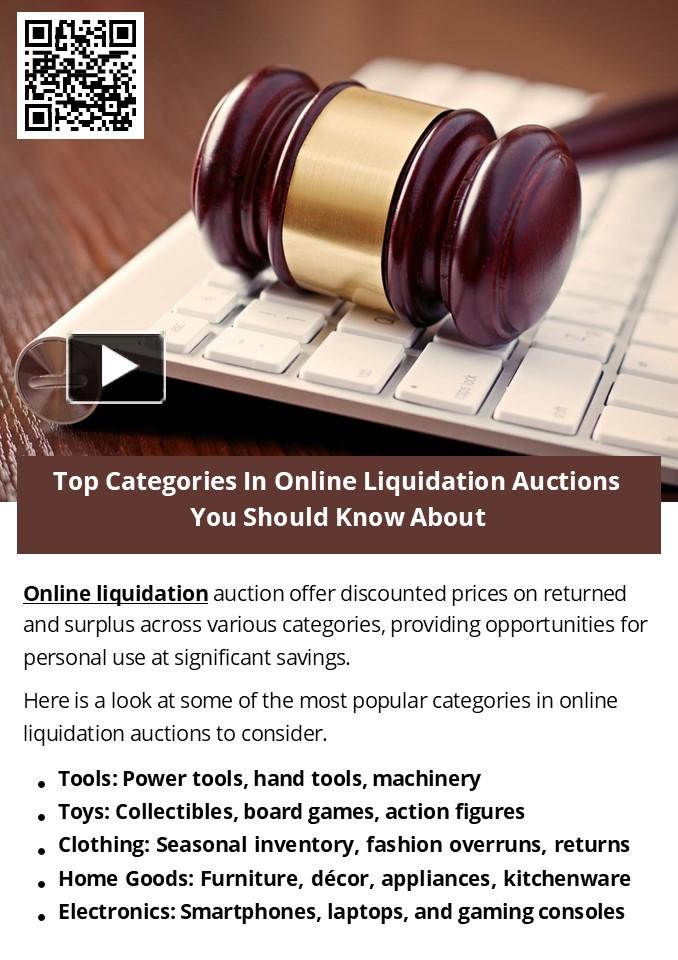 PPT – Top Categories In Online Liquidation Auctions You Should Know ...