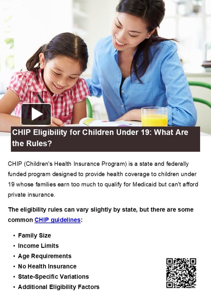 PPT – CHIP Eligibility for Children Under 19: What Are the Rules ...