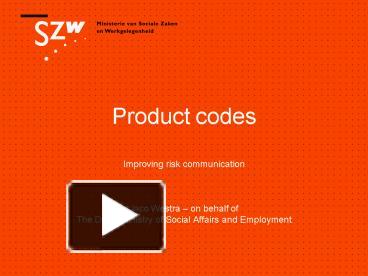 PPT – Product codes PowerPoint presentation | free to view - id: 9c739 ...