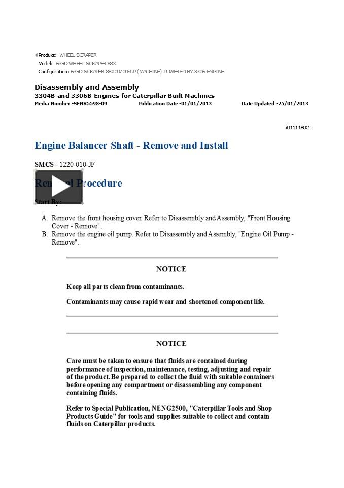 PPT – Caterpillar Cat 639D WHEEL SCRAPER (Prefix 88X) Service Repair ...