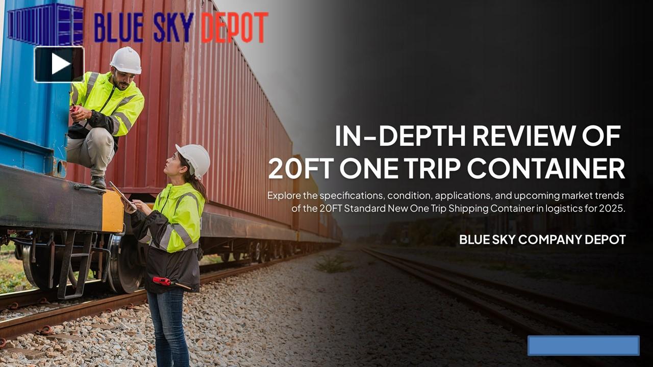 PPT – 20FT High Cube Double Door New (One Trip) Shipping Container ...