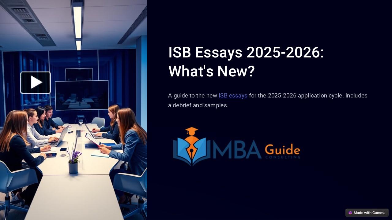Mastering ISB Essays 2025: Key Insights & Changes presentation | free ...