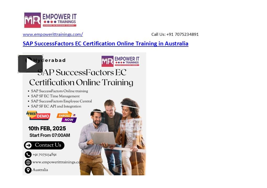 PPT – Master SAP SuccessFactors EC with Expert Training in Australia ...