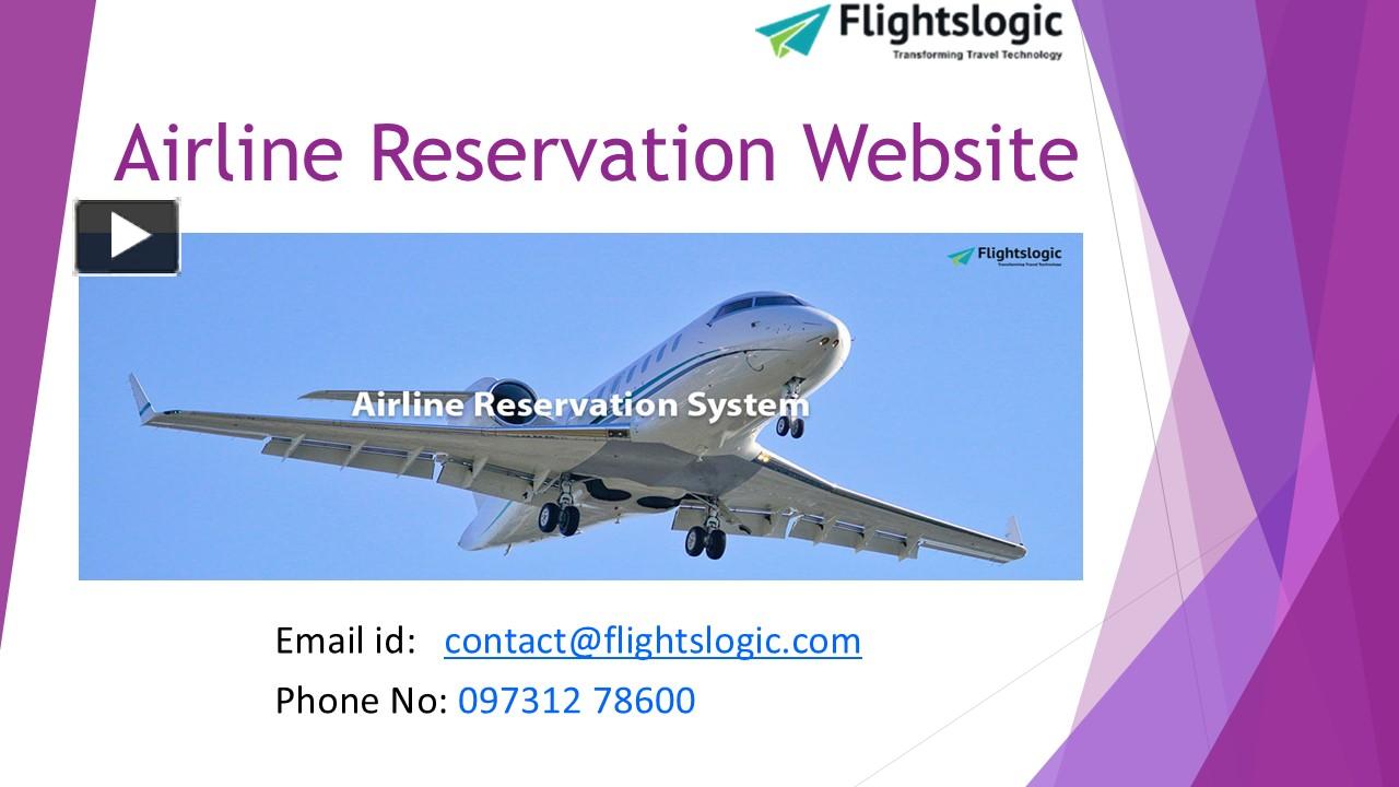 PPT – Airline Reservation Website PowerPoint presentation | free to ...