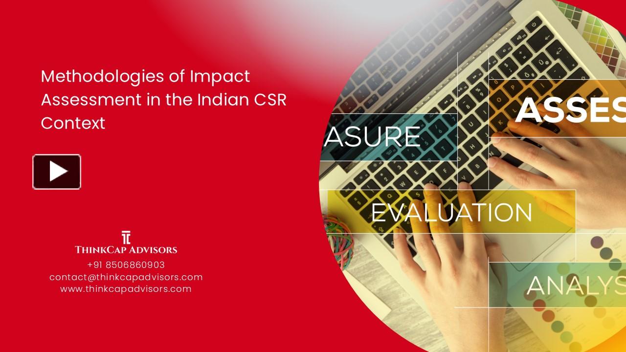 Methodologies of Impact Assessment in the Indian CSR Context ...
