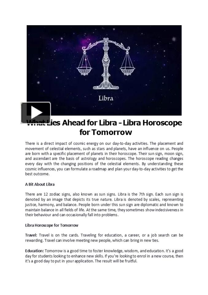 PPT – What Lies Ahead for Libra - Libra Horoscope for Tomorrow ...