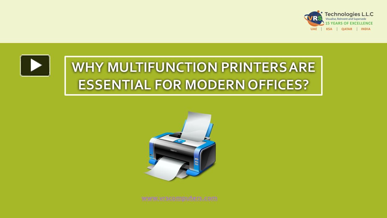 PPT – Why Multifunction Printers Are Essential for Modern Offices ...
