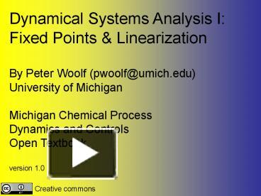 PPT – Chemical Process Dynamics PowerPoint presentation | free to view ...