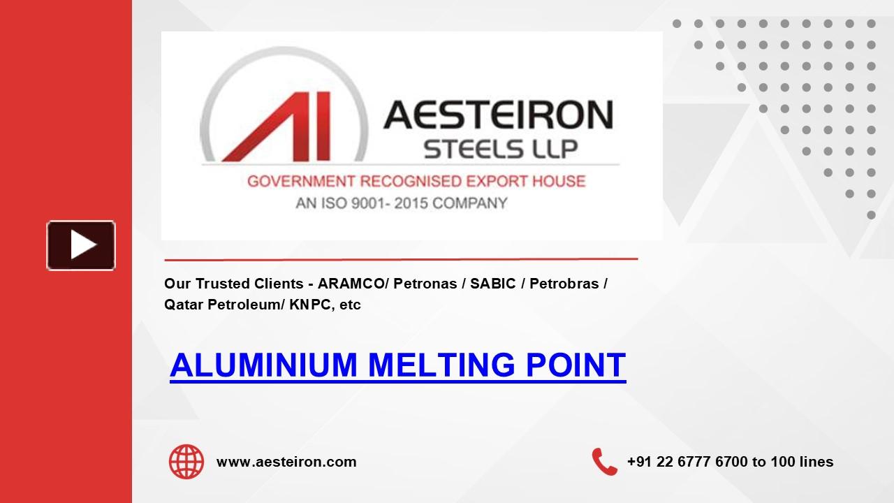PPT – Aluminium Melting Point PowerPoint presentation | free to ...