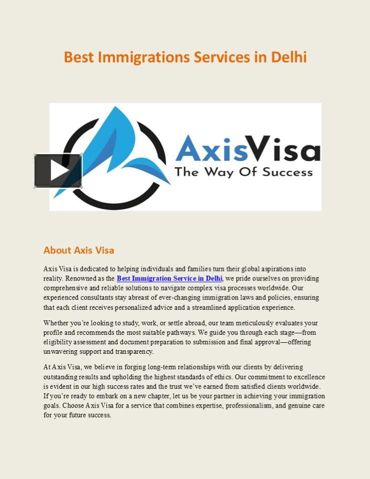 PPT – Why We’re the Best Immigration Service in Delhi PowerPoint ...