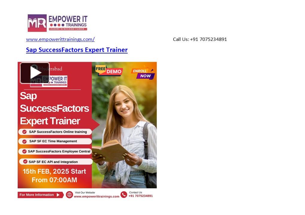 PPT – Sap SuccessFactors Expert Trainer by Empower IT Trainings ...