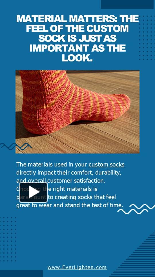 PPT – Material Matters: The feel of the custom sock is just as ...