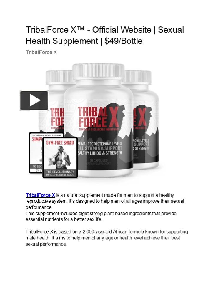 PPT – TribalForce X™ - Official Website | Sexual Health Supplement ...