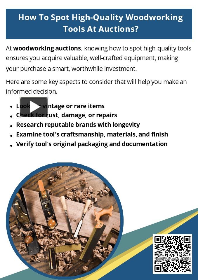 PPT – How To Spot High-Quality Woodworking Tools At Auctions ...