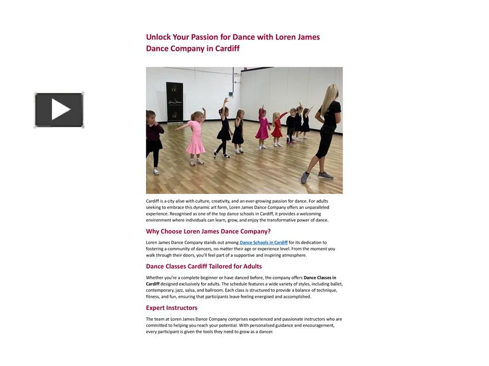 PPT – Unlock Your Passion for Dance with Loren James Dance Company in ...