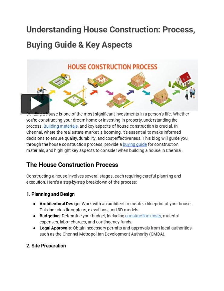 PPT – Understanding House Construction Process, Buying Guide & Key ...