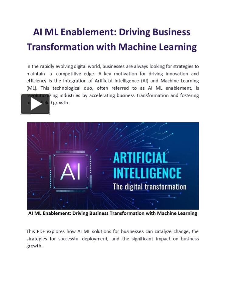 PPT – AI ML Enablement: Driving Business Transformation with Machine ...