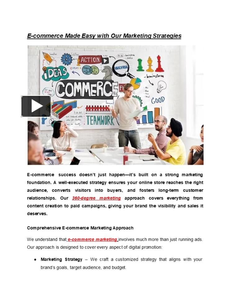 PPT – E-commerce Made Easy with Our 360-Degree Marketing Strategies ...