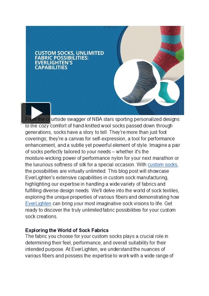 PPT – Custom Socks, Unlimited Fabric Possibilities: EverLighten's ...