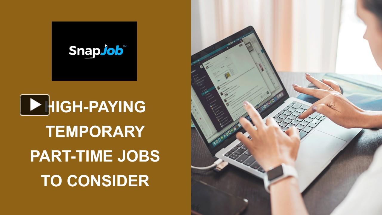 PPT – High-Paying Temporary Part-Time Jobs to Consider PowerPoint ...