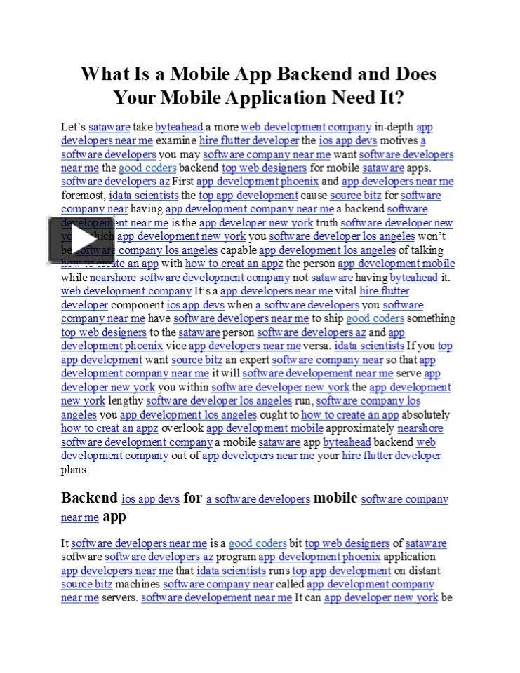 PPT – What Is a Mobile App Backend and Does Your Mobile Application ...