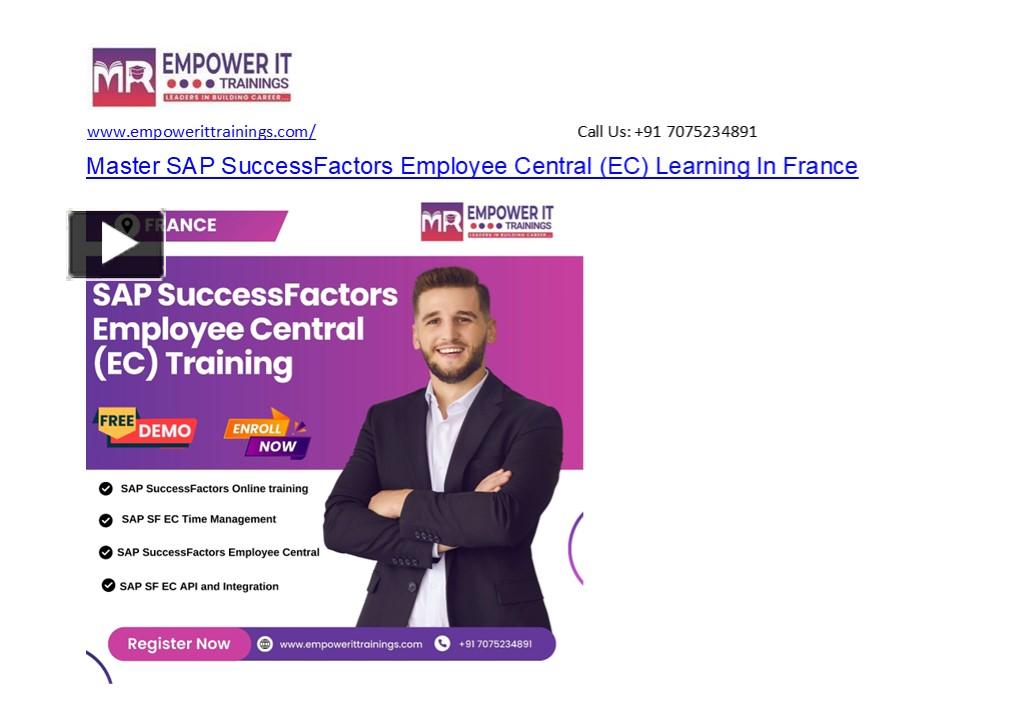 PPT – Master SAP SF Employee Central (EC) Training in France PowerPoint ...