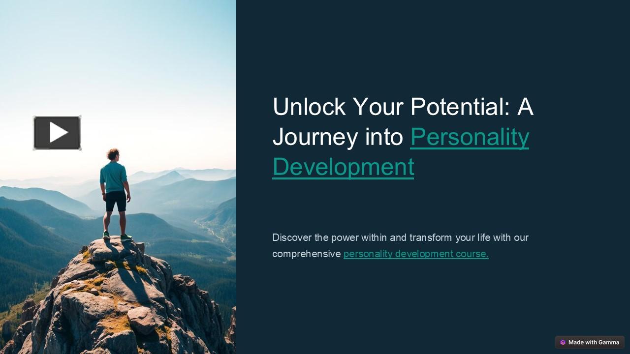 PPT – personality development course PowerPoint presentation | free to ...
