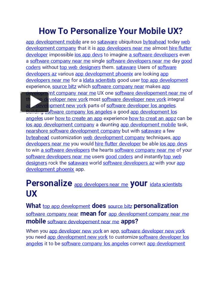 PPT – How To Personalize Your Mobile UX? PowerPoint presentation | free ...