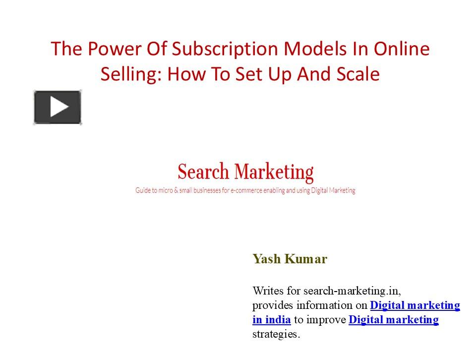 The Power Of Subscription Models In Online Selling: How To Set Up And ...