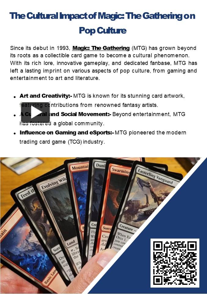 PPT – The Cultural Impact of Magic: The Gathering on Pop Culture ...