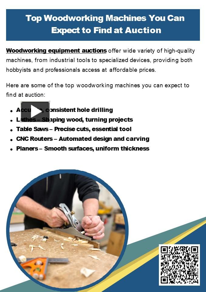 PPT – Top Woodworking Machines You Can Expect to Find at Auction ...