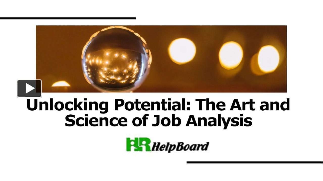 PPT – How to Conduct a Job Analysis ,Job Analysis in Human Resource ...