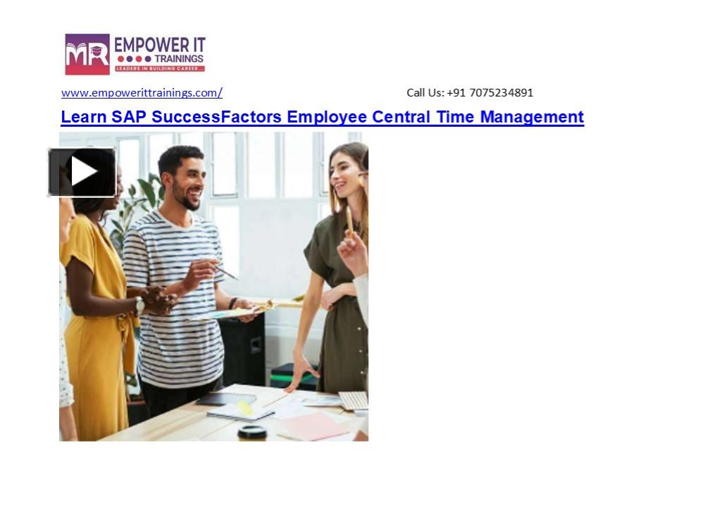 Learn SAP SuccessFactors Employee Central Time Management presentation ...