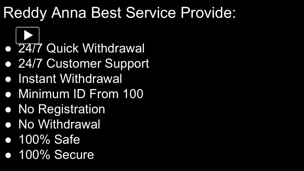 PPT – The Ultimate Reddy Anna Experience: Connecting Cricket Fans with ...