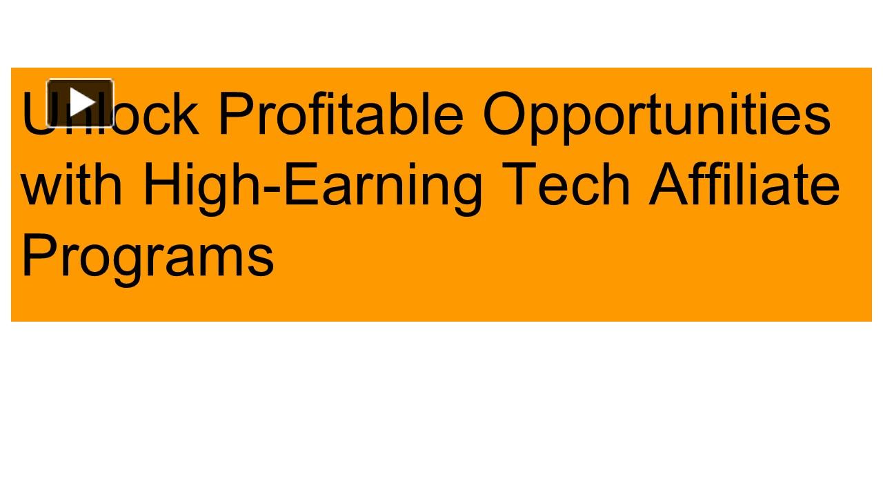 PPT – Tap into Profitable Opportunities with High-Earning Tech ...