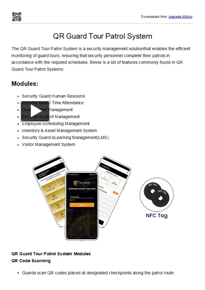PPT – QR guard tour patrol system PowerPoint presentation | free to ...