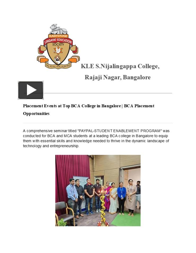 PPT – Placement Events at Top BCA College in Bangalore | BCA Placement ...