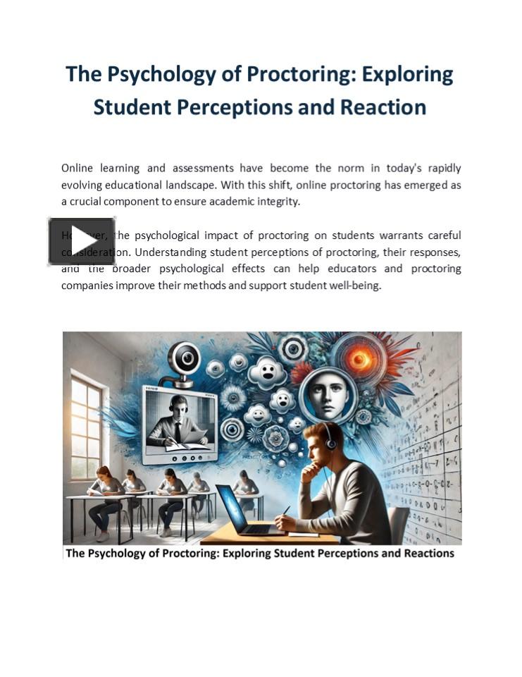 The Psychology of Proctoring: Exploring Student Perceptions and ...