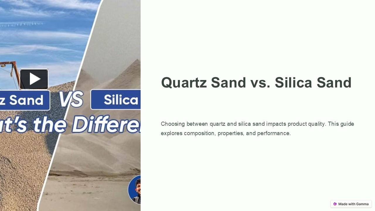 PPT – Quartz Sand vs. Silica Sand: What’s the Difference? PowerPoint ...