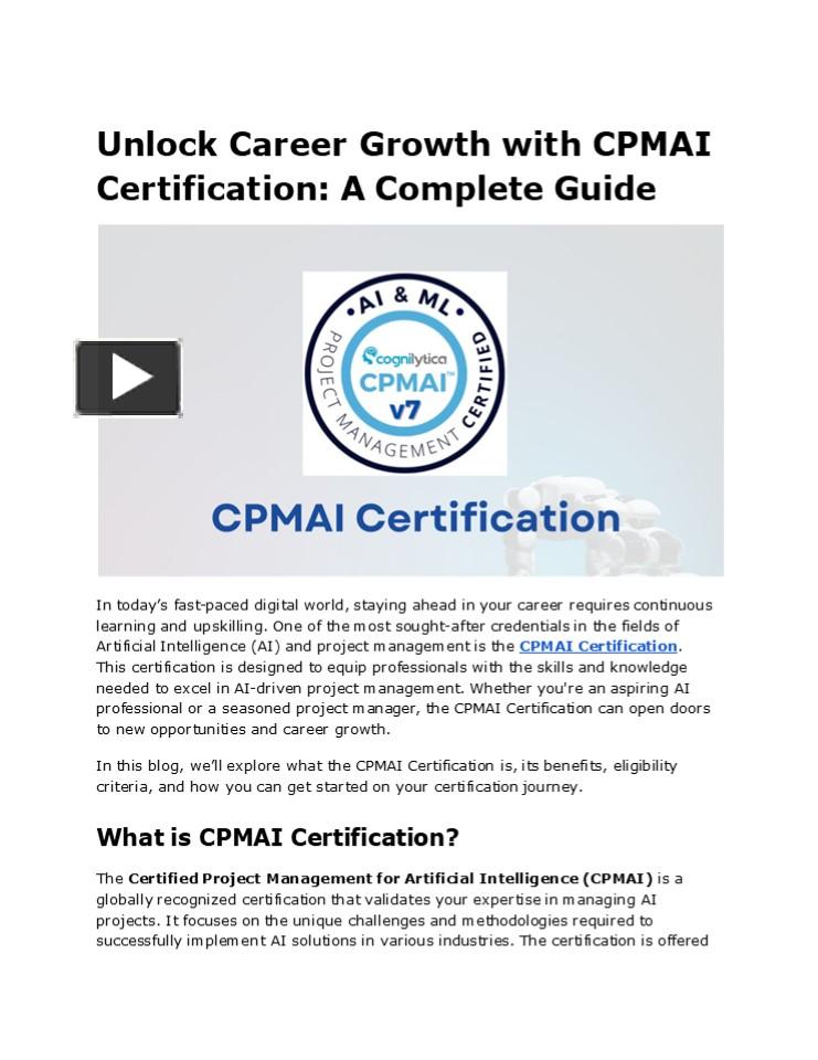 PPT – Unlock AI Potential with CPMAI Certification PowerPoint ...
